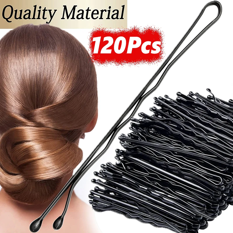 120Pcs-Set-Black-Hairpins-For-Women-Hair-Clip-Lady-Bobby-Pins-Invisible ...
