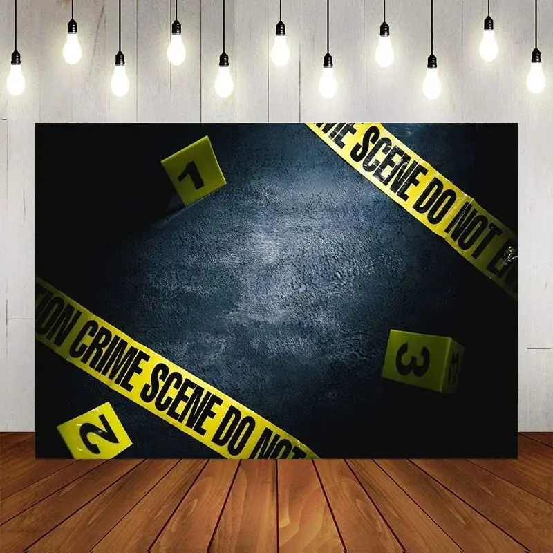 Black-Texture-Photography-Backdrop-Police-Theme-Backdrop-Birthday-Party ...