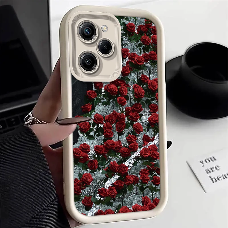 Rose Flower Silicone Phone Case - Elegant Protective Cover for Redmi A2 ...