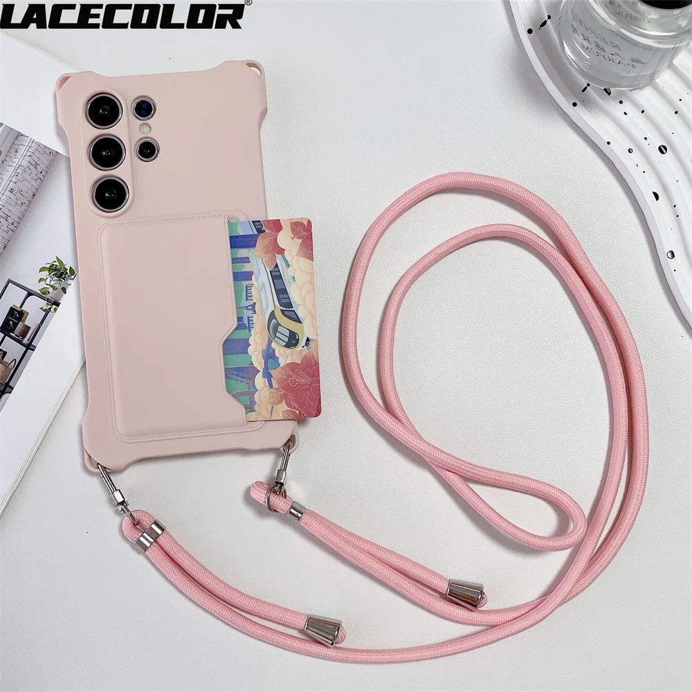 Liquid-Silicone-Shockproof-Lanyard-Rope-Neck-Strap-Case-For-Samsung-S24 ...