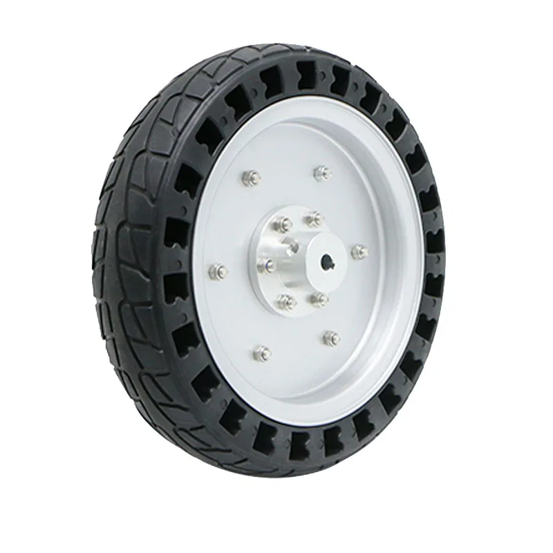217mm 8.5 inch Driving Wheel With Keyway Hub AGV Tire No Inflation Diy ...