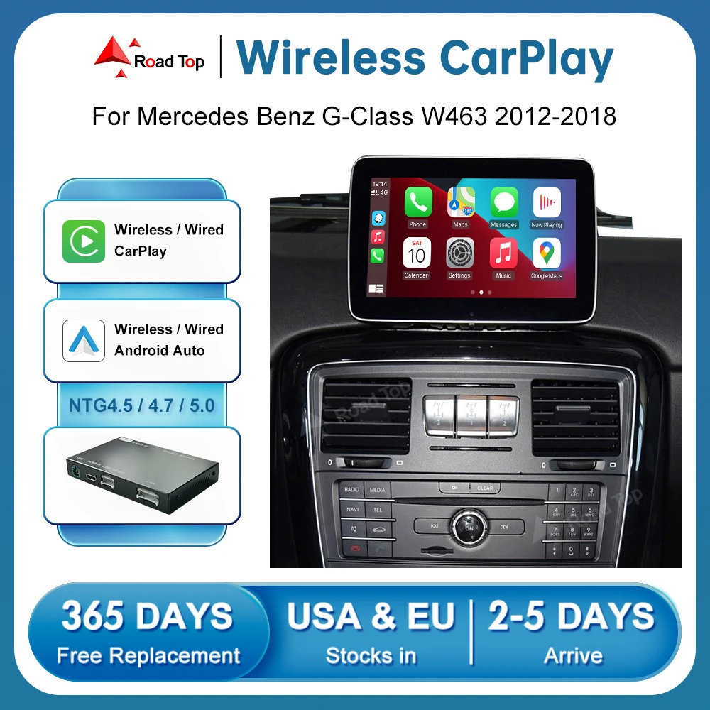 Wireless-CarPlay-Android-Auto-for-Mercedes-Benz-G-Class-W463-NTG4-5-4-7 ...