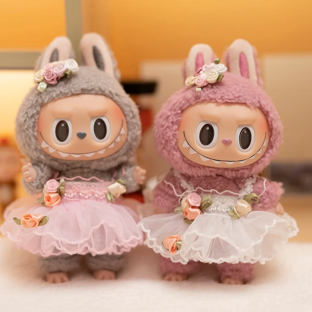 17cm-Cute-Mini-Plush-Doll-s-Clothes-Outfit-Accessories-For-Labubu-Idol ...