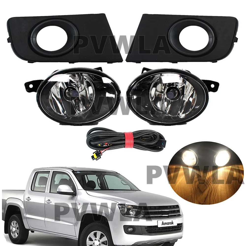 Front Bumper Fog Light Lamp With Bulbs Car Lights +Grille Cover + Wire ...