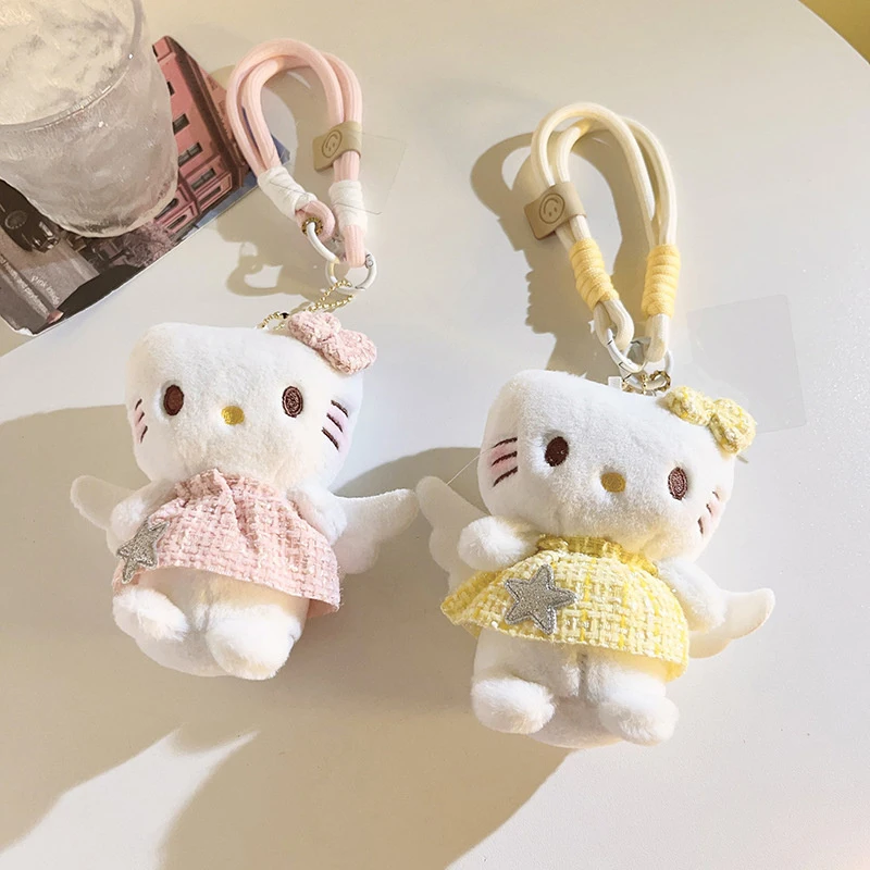 New-Sanrio-Keychain-Hello-Kitty-Mobile-Phone-Straps-Anime-Plush-Pendant ...