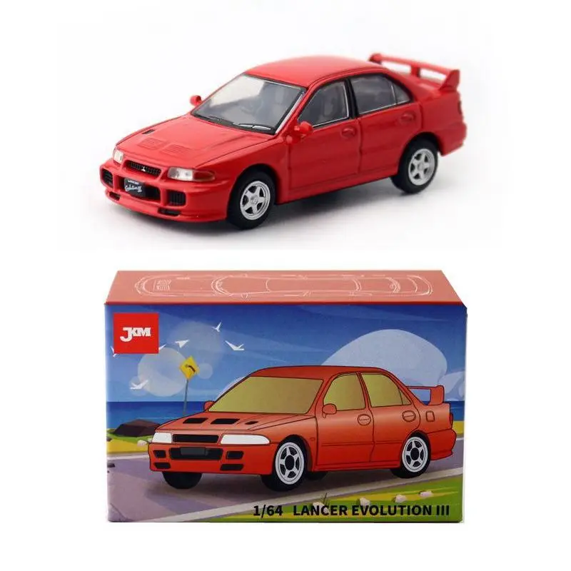 JACKIEKIM-Coche de juguete fundido a presión a escala 1:64, modelo de vehículo Mitsubishi Lancer ...