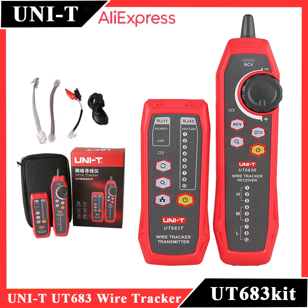 UNI-T UT683kit Wire Tracker RJ45 RJ11 Intelligent Lan Network Cable ...