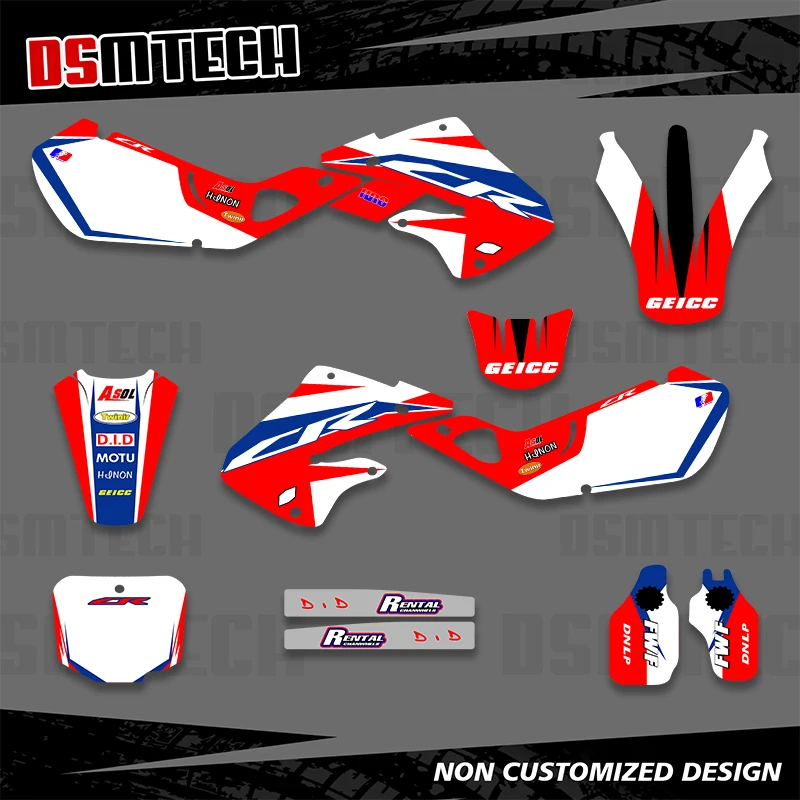 DSMTECH Motorcycle Custom Team Backgrond Stickers Graphics Decals Kits ...