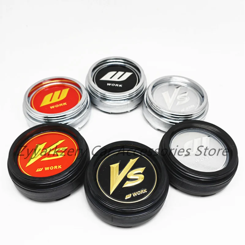 4pcs 60mm 56mm VS W Work Car Center Caps Wheel Hubcaps Rims Protective ...