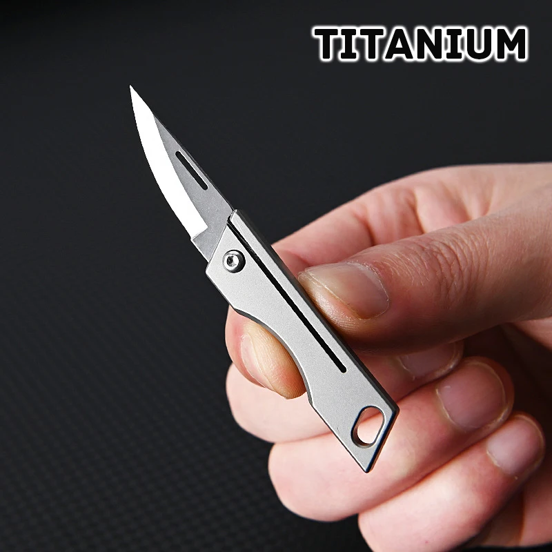Titanium-Alloy-Mini-Folding-Knife-High-Hardness-D2-Steel-Sharp-Knife ...
