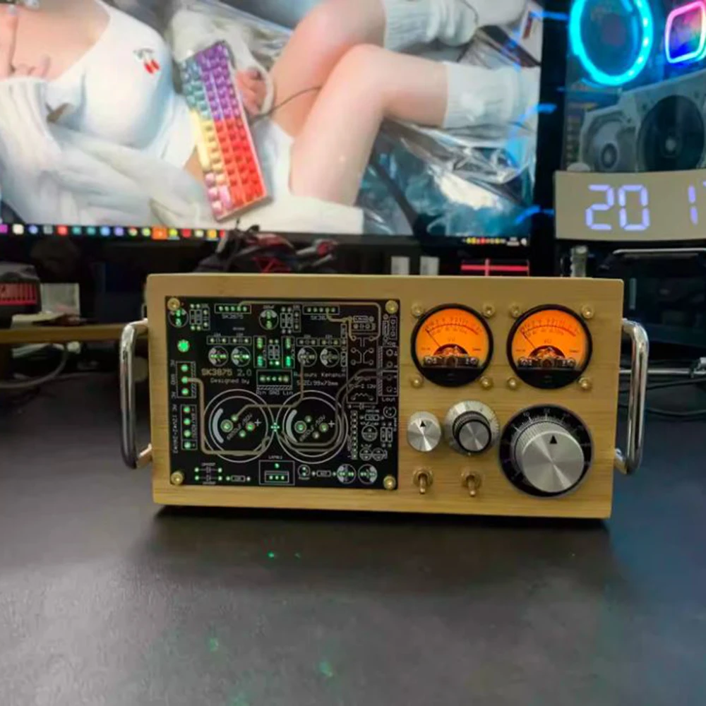 Audio-Vintage-Audio-Analyzer-MIC-Pick-up-Retro-Dual-VU-Meter-Sound ...