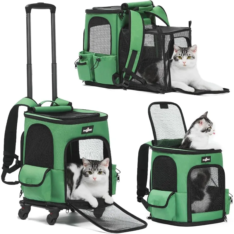 Cat-Carrier-Backpack-with-Wheels-Expandable-Rolling-Pet-Carrier-with ...