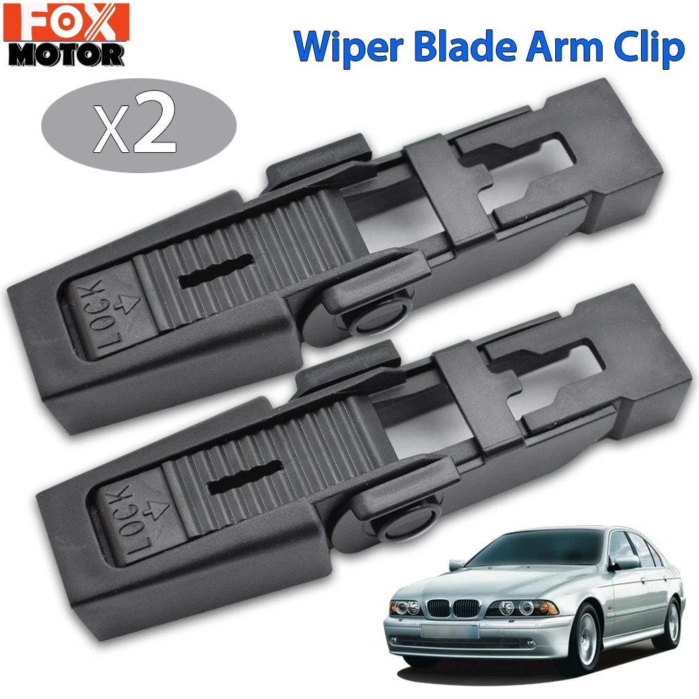 2Pcs Front Wiper Arm Blade Retaining Clip For BMW 5 Series E39 For Audi ...