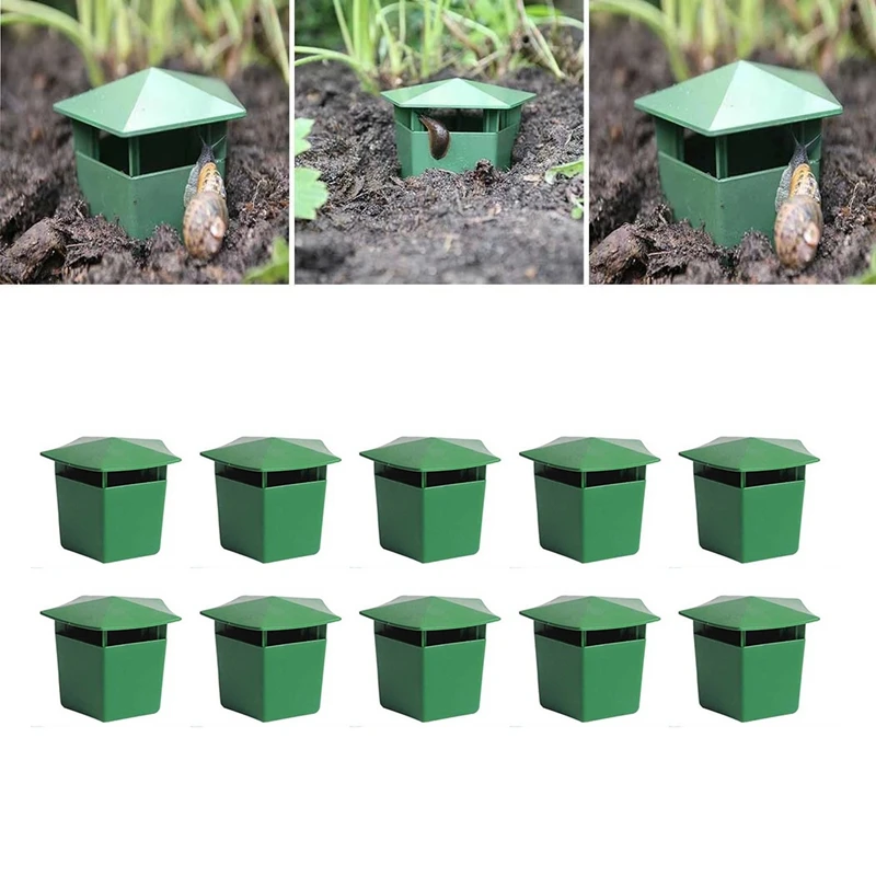 10Pcs-Reusable-Bait-Snail-Traps-Garden-Pest-Catch-Trap-Safe-Gardening ...