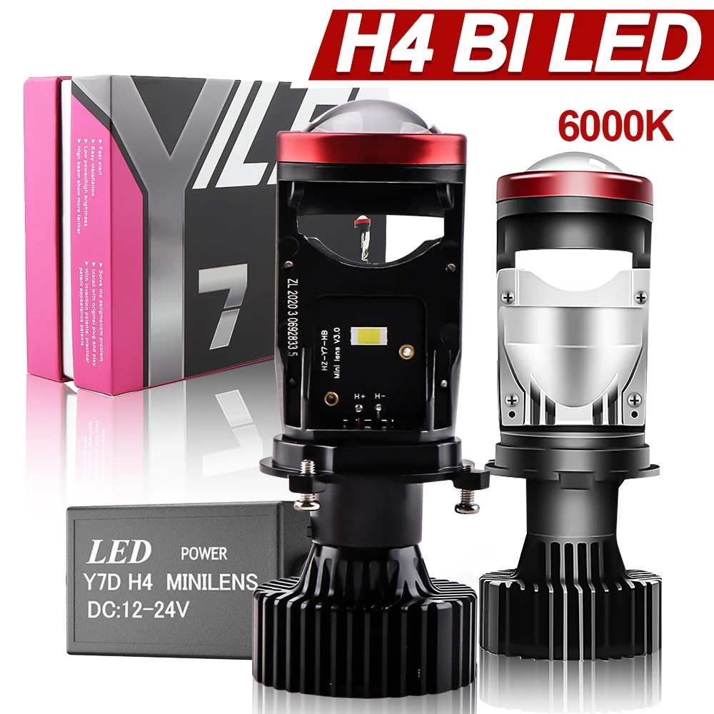 Y7D-H4-LED-Projector-Mini-Lens-Auto-H4-LED-Headlight-Bulbs-Kit ...