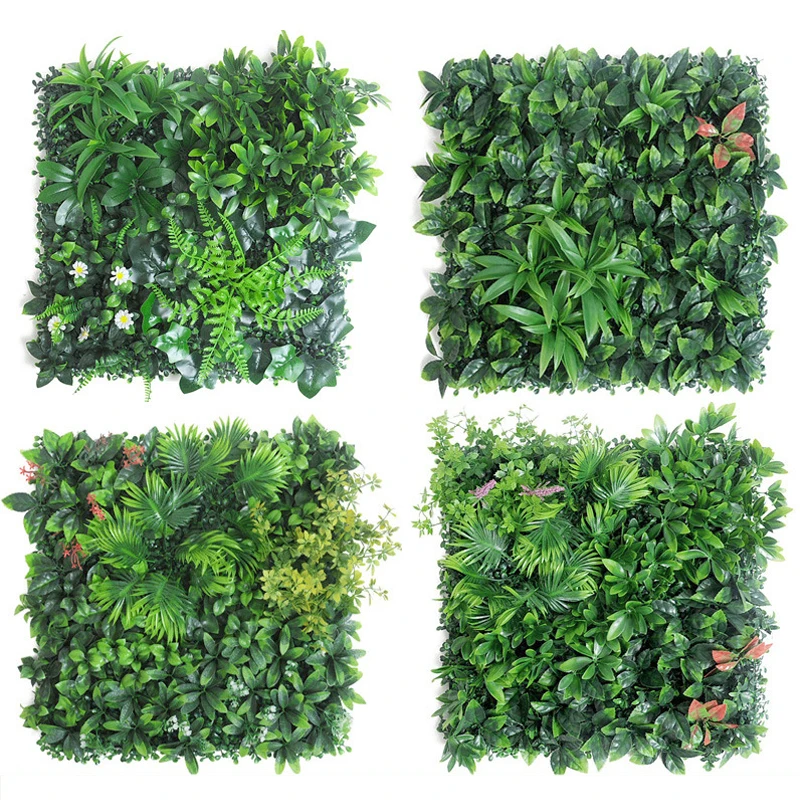 50x50CM-3D-K-nstliche-Pflanzen-Wand-Panel-Kunststoff-Outdoor-Gr-n-Rasen ...