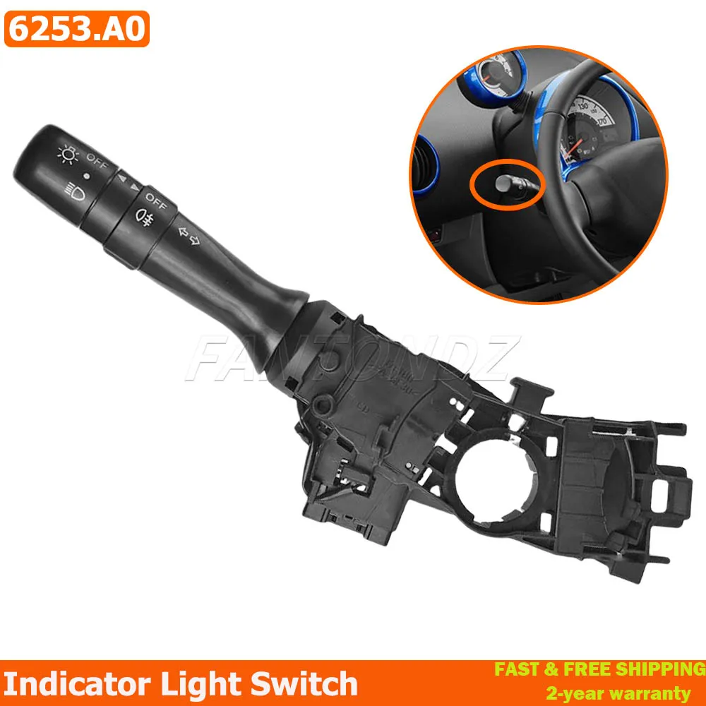 Indicator Light Stalk Switch 6253.A0 For Peugeot 107 Citroen C1 Toyota ...