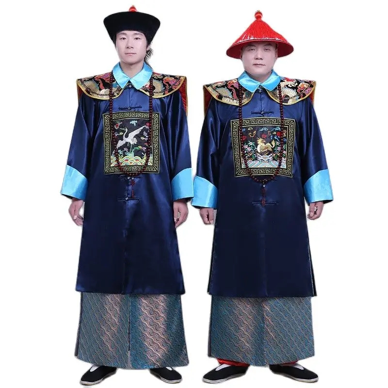 Traje-de-Togae-para-hombre-traje-de-estilo-chino-antiguo-azul-y-negro ...