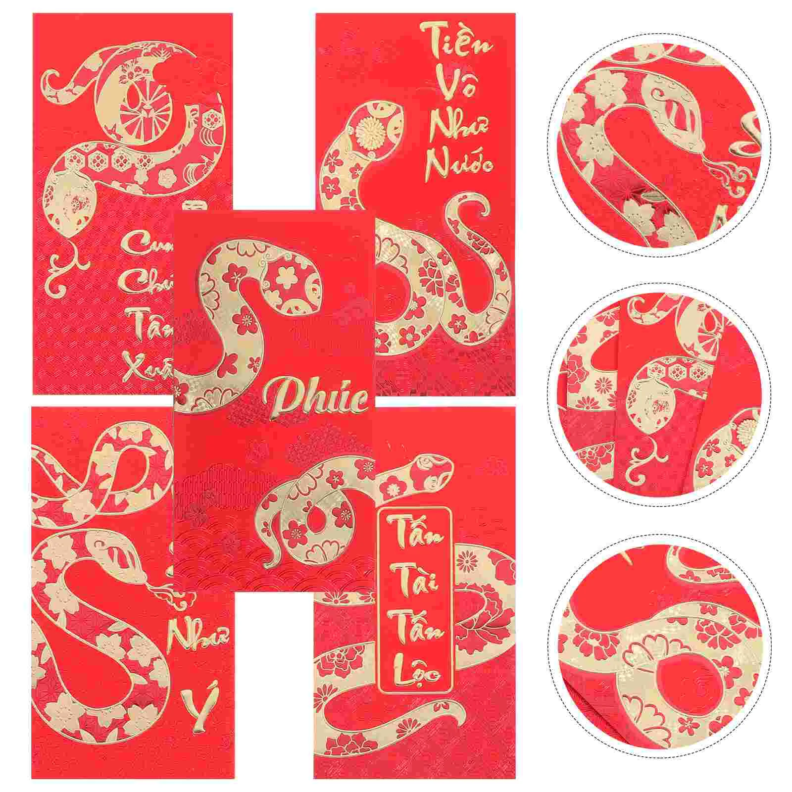 30-Pcs-Year-of-The-Snake-Spring-Festival-Red-Envelope-2025-Envelopes ...