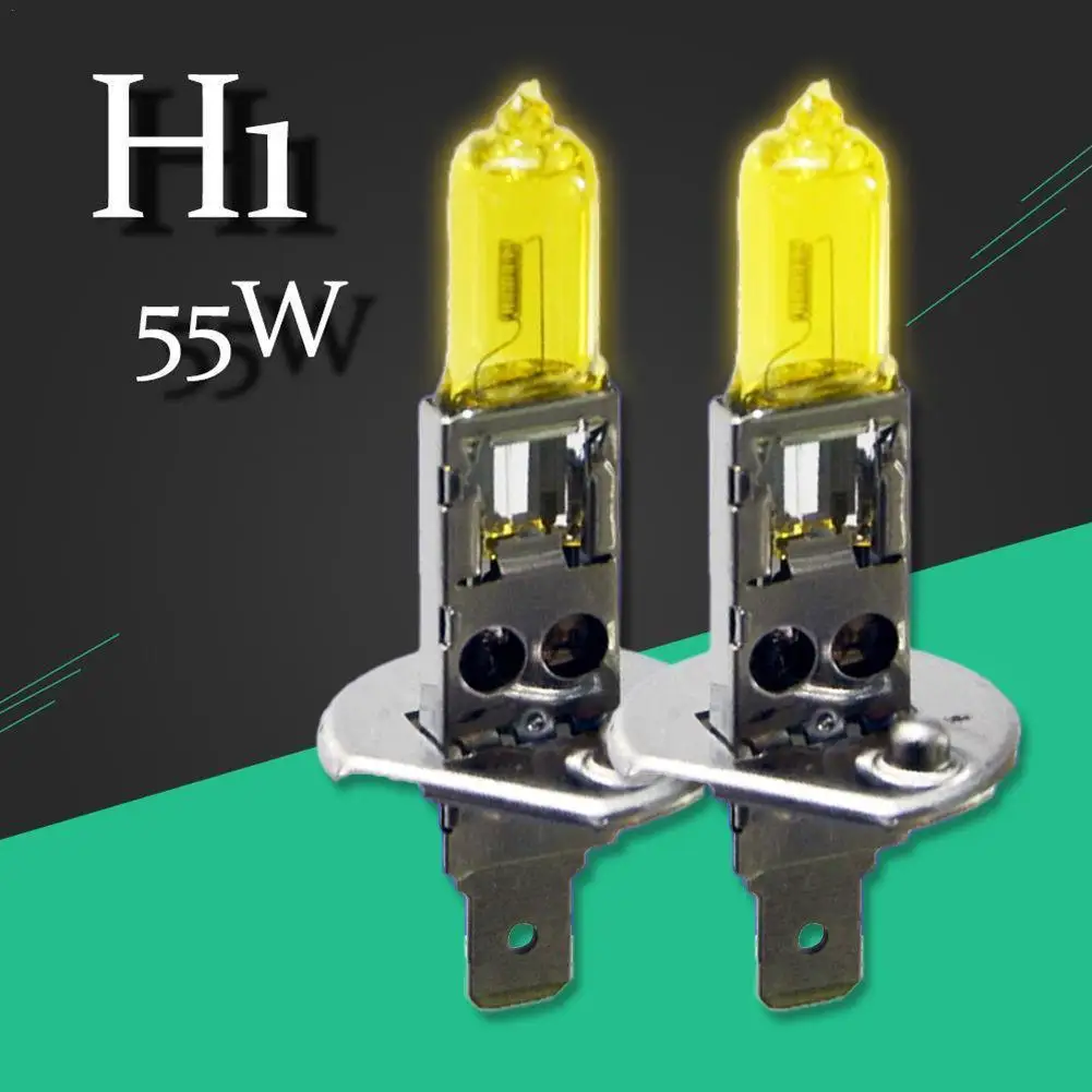Hippcron 1 Pcs Yellow H1 H3 H4 H7 H8 H11 9005 9006 Halogen Bulb 12v 55w 3000k Quartz Glass Xenon ...