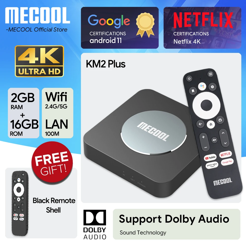 MECOOL-Dispositivo-de-TV-inteligente-KM2-Plus-decodificador-con-Android ...