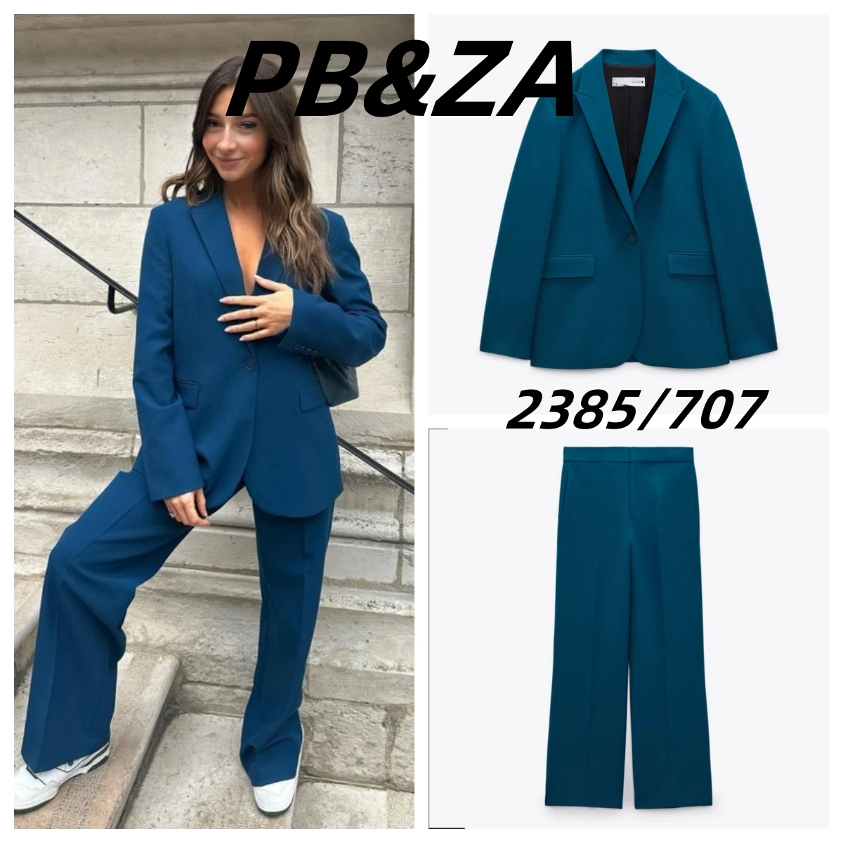 PB-ZA-Conjunto-de-dos-piezas-traje-de-pierna-recta-de-cintura-media ...