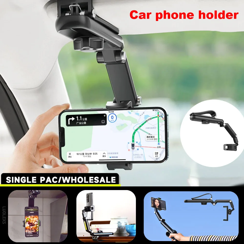 Sun-Visor-Phone-Holder-for-Car-Multifunctional-360-Rotating-Sun-Visor ...