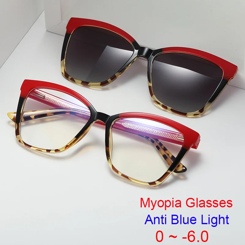Finished-Myopia-Prescription-Sunglasses-Fashion-Oversized-Square ...