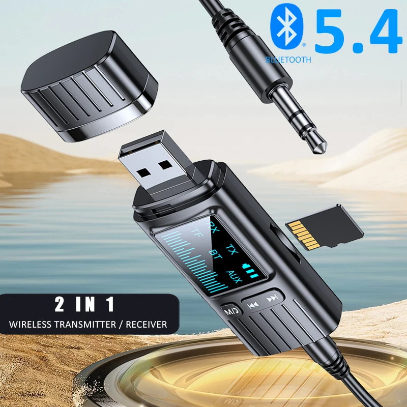 Car-Bluetooth-5-4-Receiver-Transmitter-Wireless-Bluetooth-Car-Adapter ...
