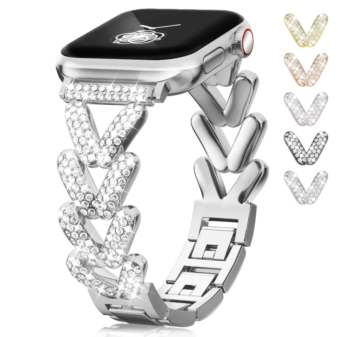 Al-a-de-liga-feminina-para-Apple-Watch-Braceletes-de-diamantes-Ultra-9 ...