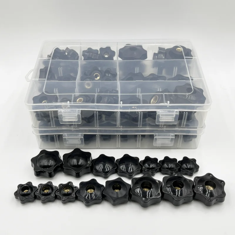 M4-M5-M6-M8-M10-Bakelite-Hand-Knob-Head-Thumb-Nut-Set-Plum-Handle ...