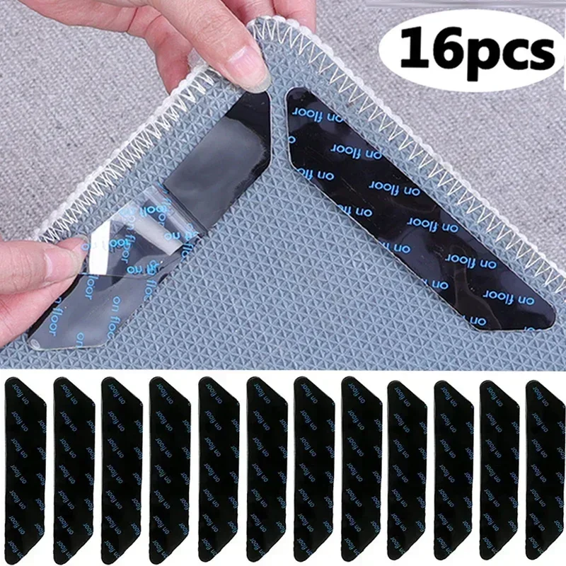 8/16PCS Anti-Slip Carpet Sticker Self Adhesive Washable Rug Gripper ...