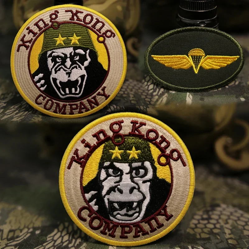King-Kong-Taxi-Driver-Badge-M65-Hook-Loop-Embroidered-Patches-Klett-Parachute-Morale-Emblem ...