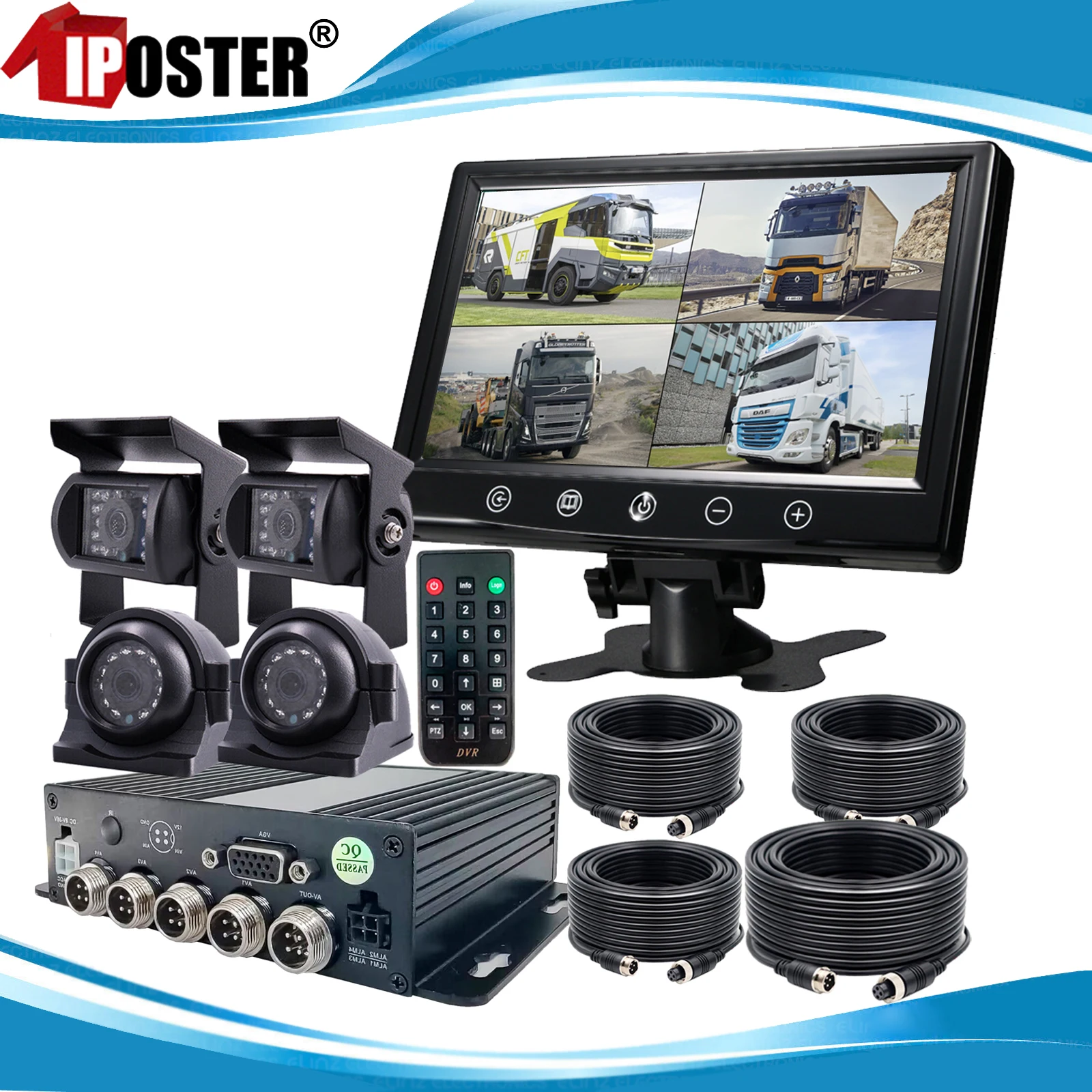 IPoster-grabador-de-v-deo-DVR-para-cami-n-Monitor-de-9-pulgadas-AHD ...