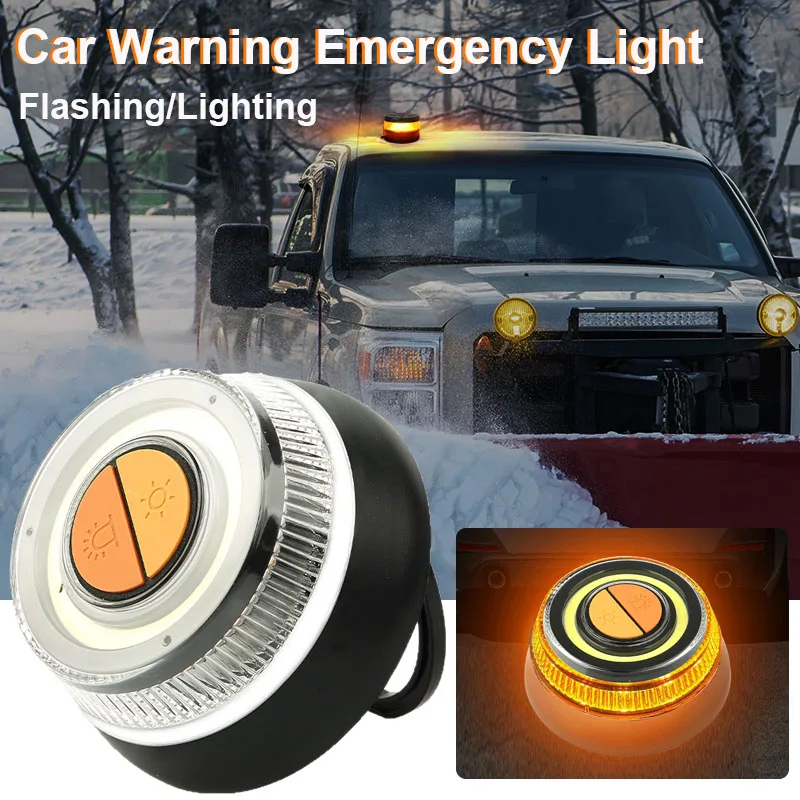 V16 Car Emergency Beacon Light with 2 Light Modes Battery Magnetic ...