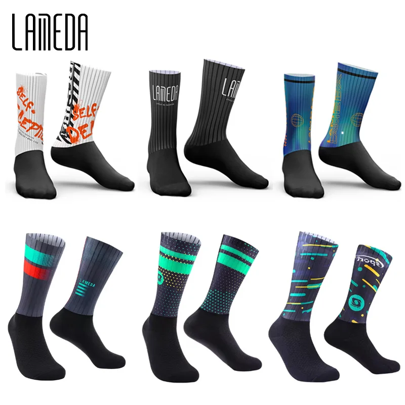 LAMEDA-Cycling-Socks-Men-High-Rise-Athletic-Compression-Socks-Men-s ...
