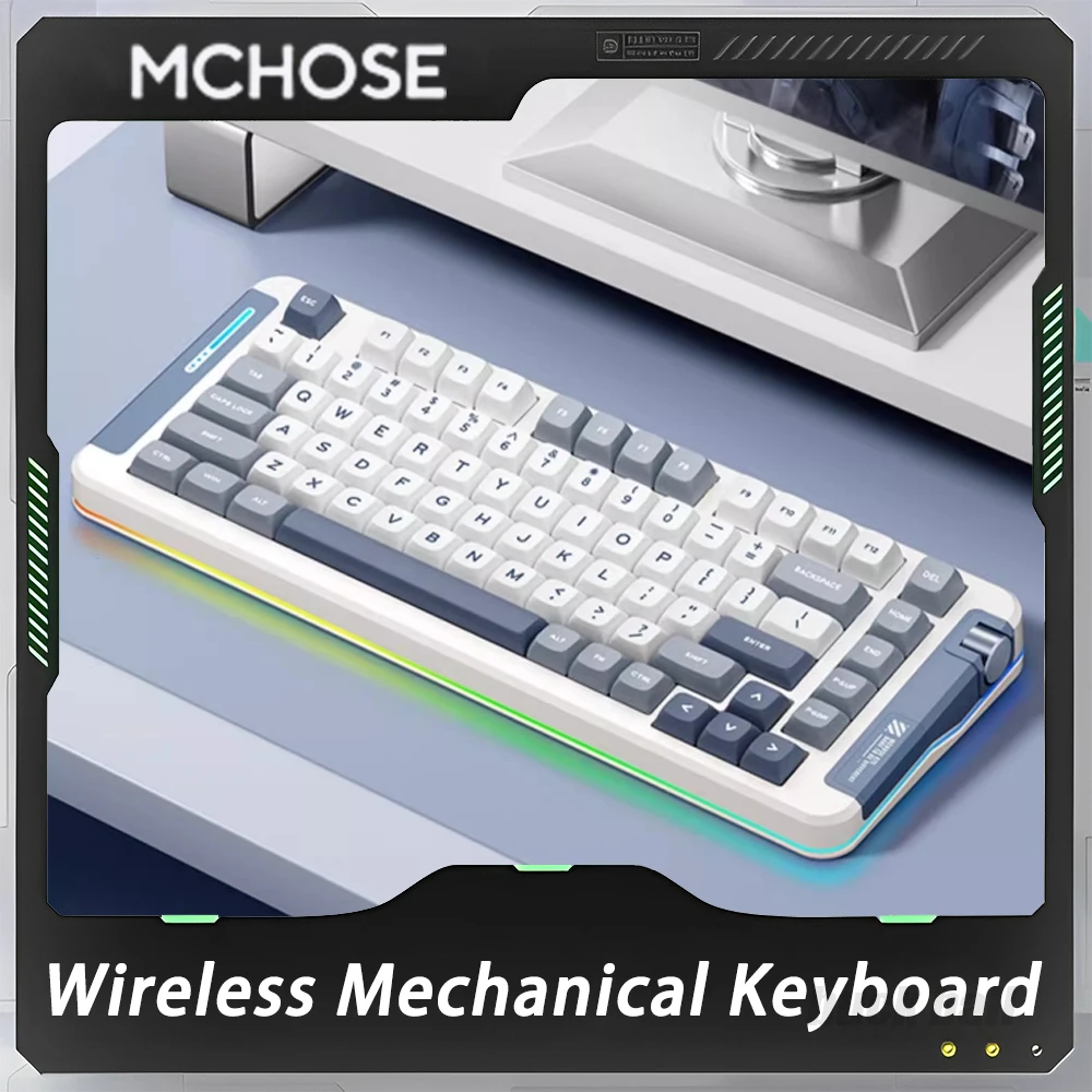 MCHOSE-X75-Teclado-mec-nico-Bot-o-multifuncional-3-Mode-Gaming-Keyboard ...