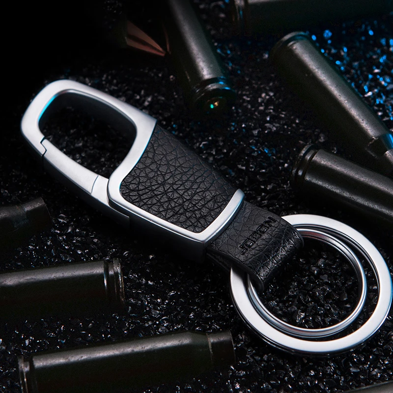 Luxury-Leather-Key-Chain-Men-Women-Metal-KeyChain-Black-Clasp-Creative ...