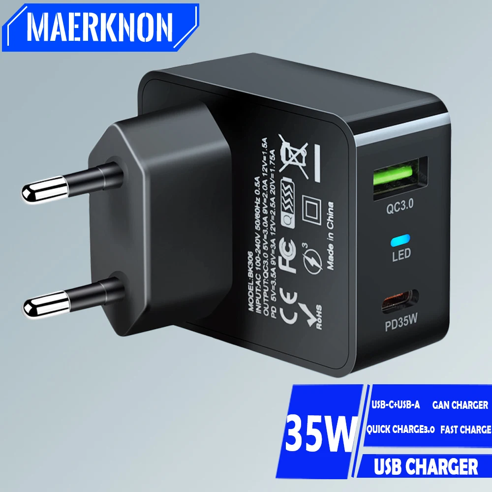 Pd-35w-usb-gan-ladeger-t-dual-ports-led-typ-c-schnell-ladeger-t-wand ...