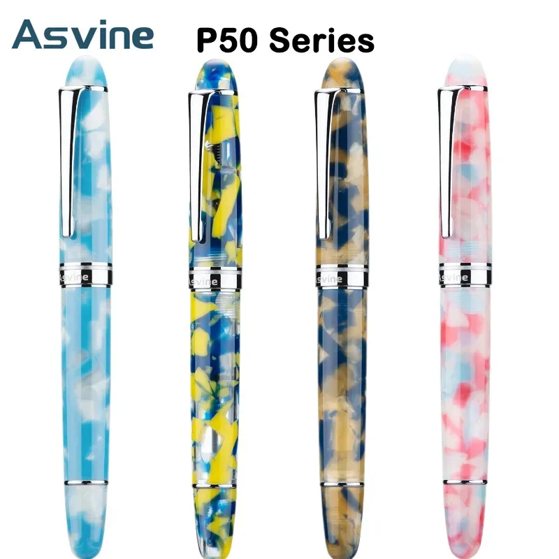 Asvine-P50-Piston-Fountain-Pen-Acrylic-Business-Calligraphy-Pen-Bock ...