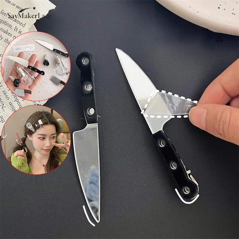 Funny Emulation Knife Hair Clips Gothic Electric Light Bulb Hairpin ...