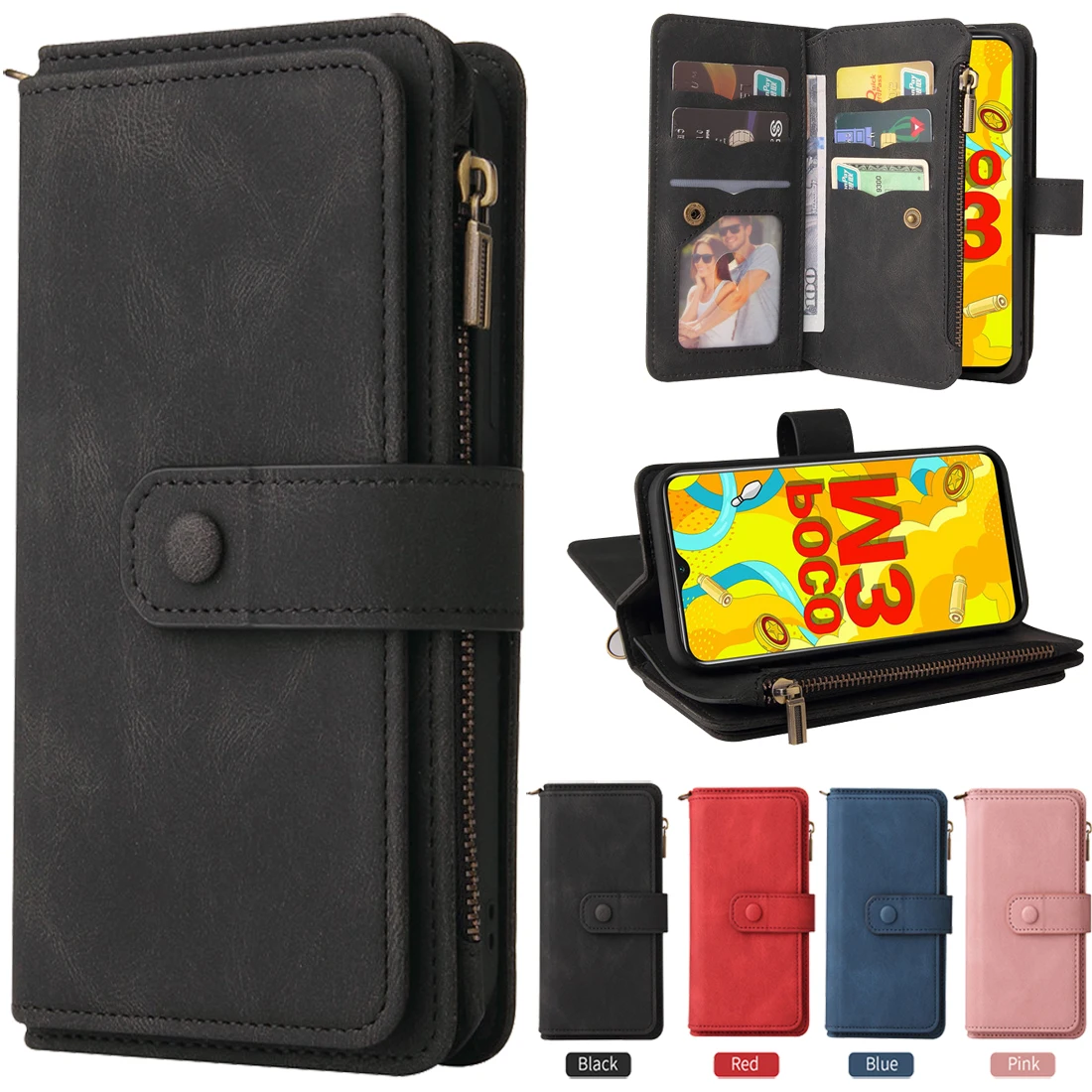 Redmi 12C 11A 10A 10C 10 C A2 A1 Plus Multi 15 Card Slot Case for ...