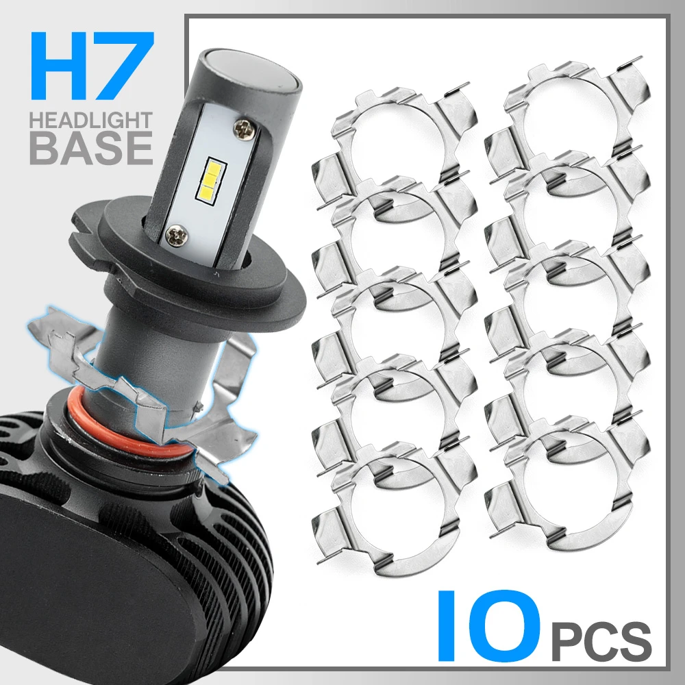 10Pcs H7 LED Headlight Bulb Base Holder Adapter Socket Retainer for VW ...