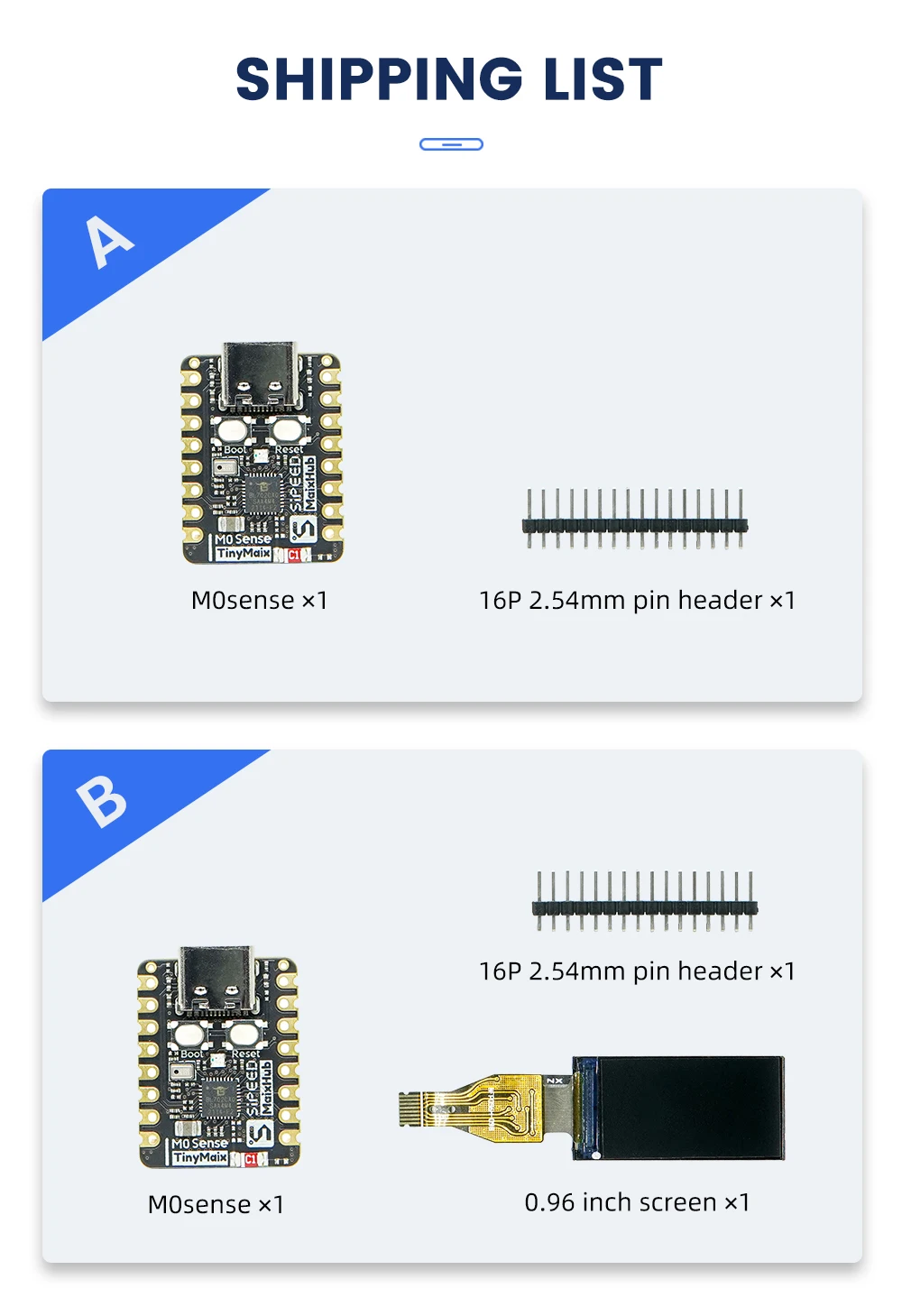 Sipeed M0sense - 0.68inch OLED, BT 5.0, IMU, MIC, AIoT, 144MHz, BL702 RISC-V - AIot RISC-V Board