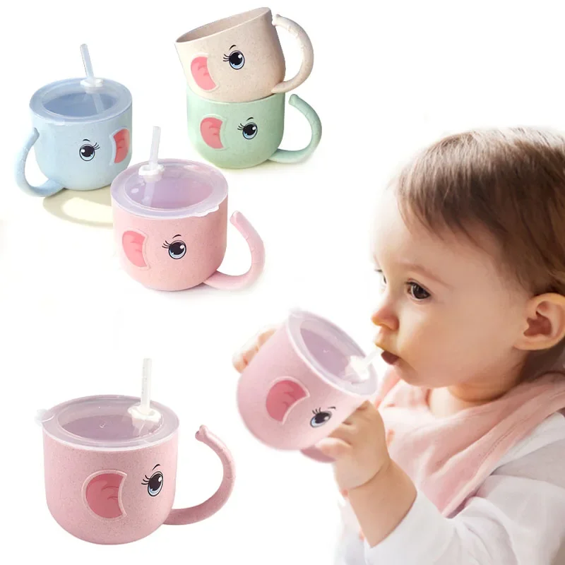 Baby Feeding Bottle Kids Cup Silicone Sippy Children Leakproof Drinking ...