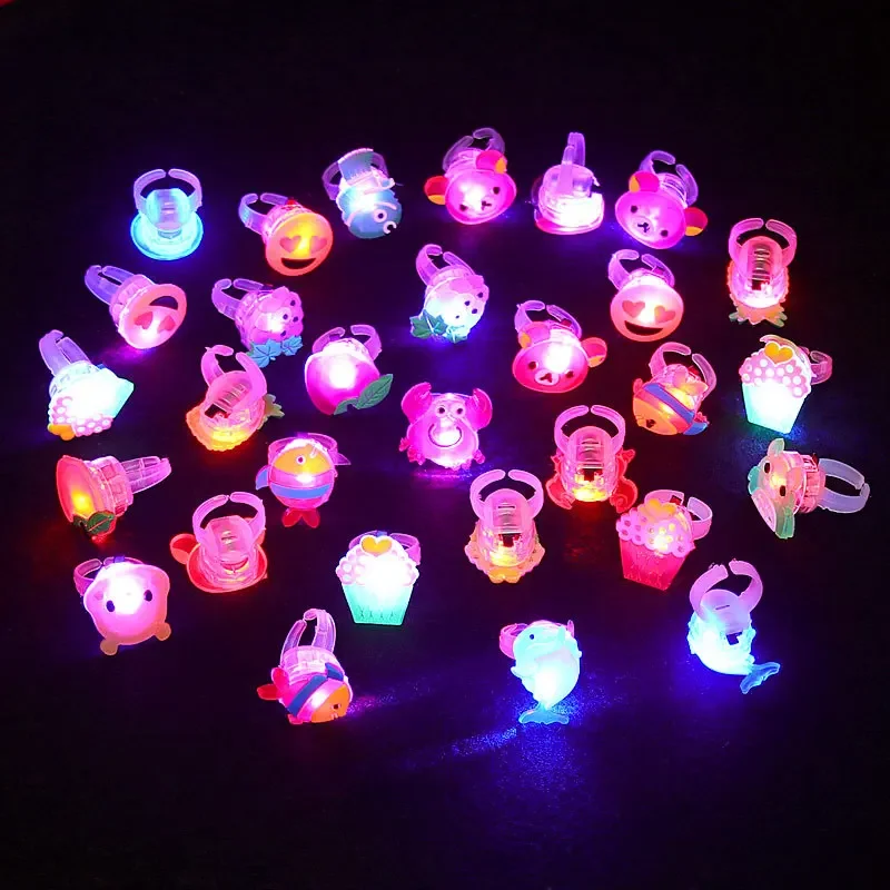 1-5PCS-Cute-Flashing-Rings-Luminous-Toys-for-Kids-Cartoon-Led-Light ...