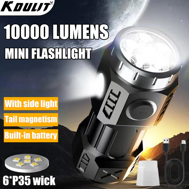 New-Ultra-Powerful-Flashlight-4-6-8-P35-LED-Mini-Super-Bright-Torch-USB ...