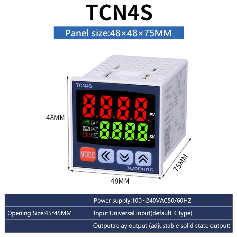 TCN4-PID-Temperature-Controller-Meter-Indicator-Digital-Programmable-Thermostat-Display-SSR-for ...