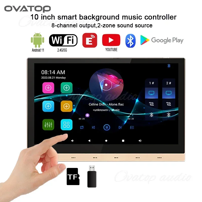 10inch Touch Screen Smart Home Background Music Audio Android 5.0 ...