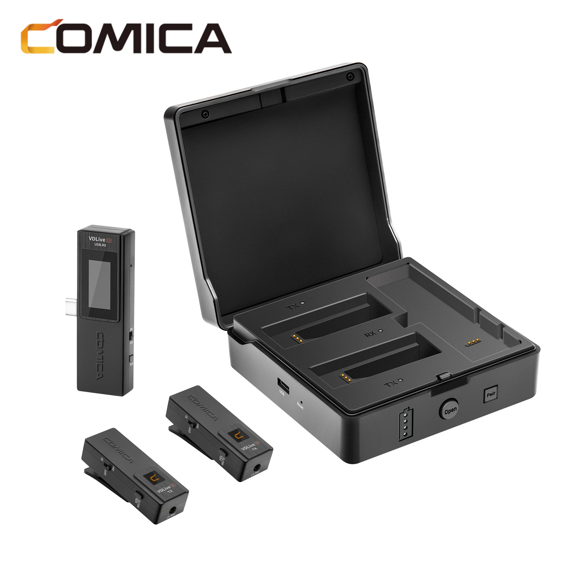 COMICA-2-4G-Wireless-Microphone-for-iPhone-Android-Computer-Camera ...